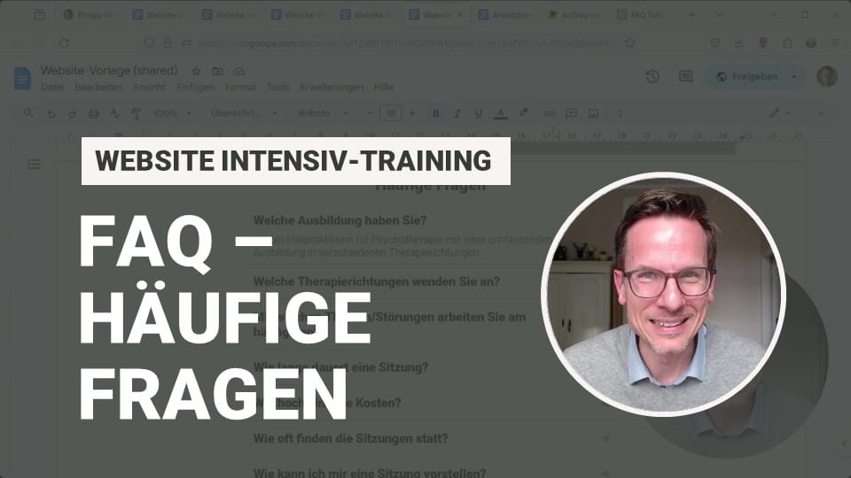 FAQ – Häufige Fragen | Website Intensiv-Training
